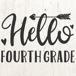 4th Grade Svg, Fourth Grade Svg, 4th Grade, Fourth Grade Sign, Fourth ...