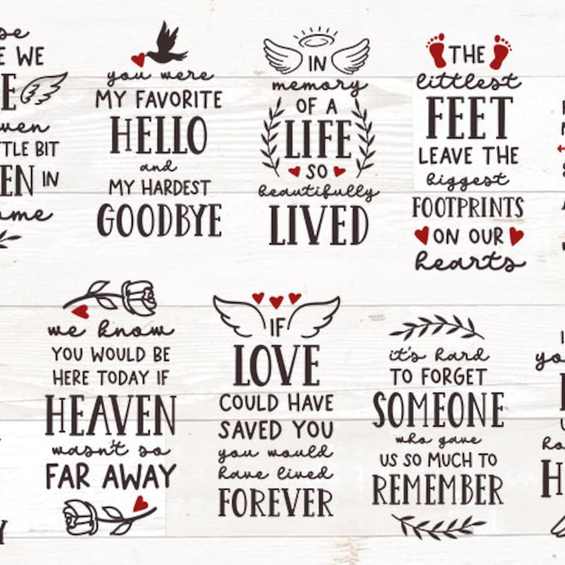 Memorial Poem Svg - Etsy