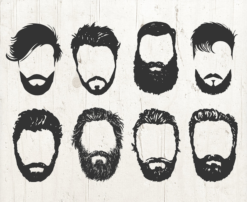 BEARD SVG Beards Svg Beard Stencil Beard Decal Beard Cut - Etsy