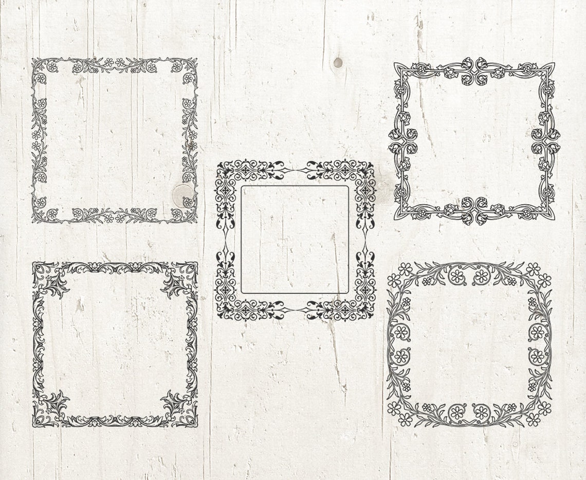 Digital Frames Clip Art Decorative Frames Clipart Frame Svg - Etsy