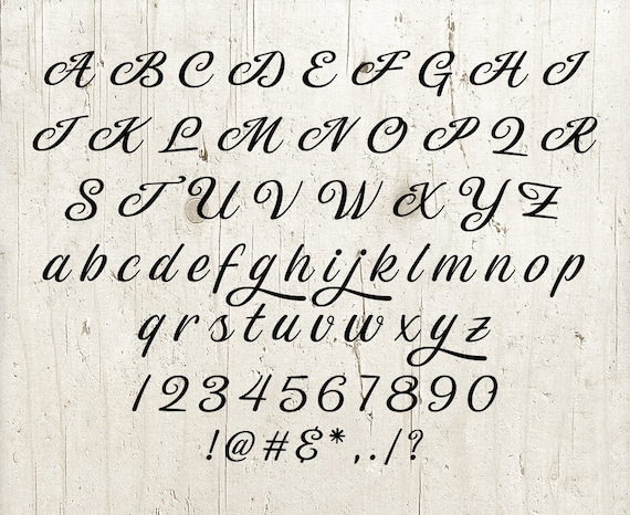 Cursive Girly Letters