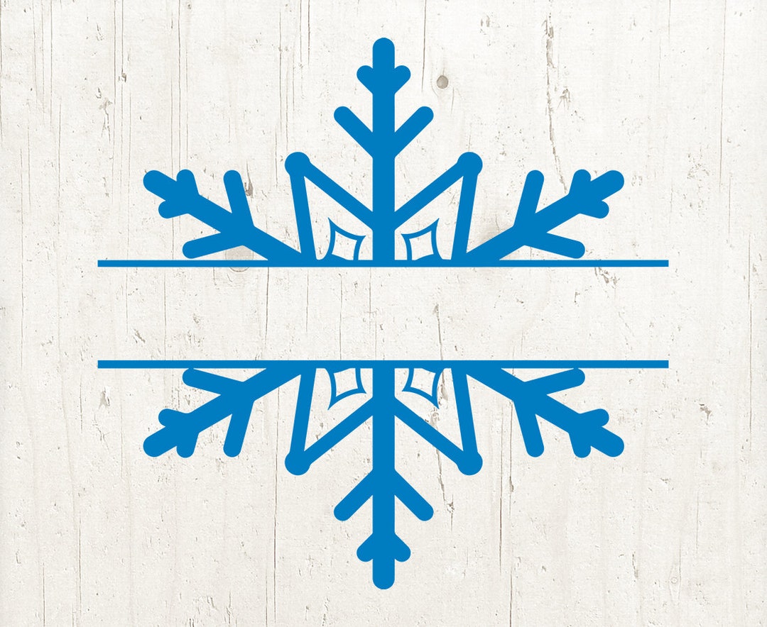 Split Snowflake SVG, Snowflake Name Svg, Christmas Svg, Snowflake ...