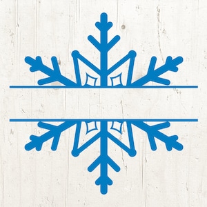 Split Snowflake SVG Snowflake Name Svg Christmas Svg - Etsy