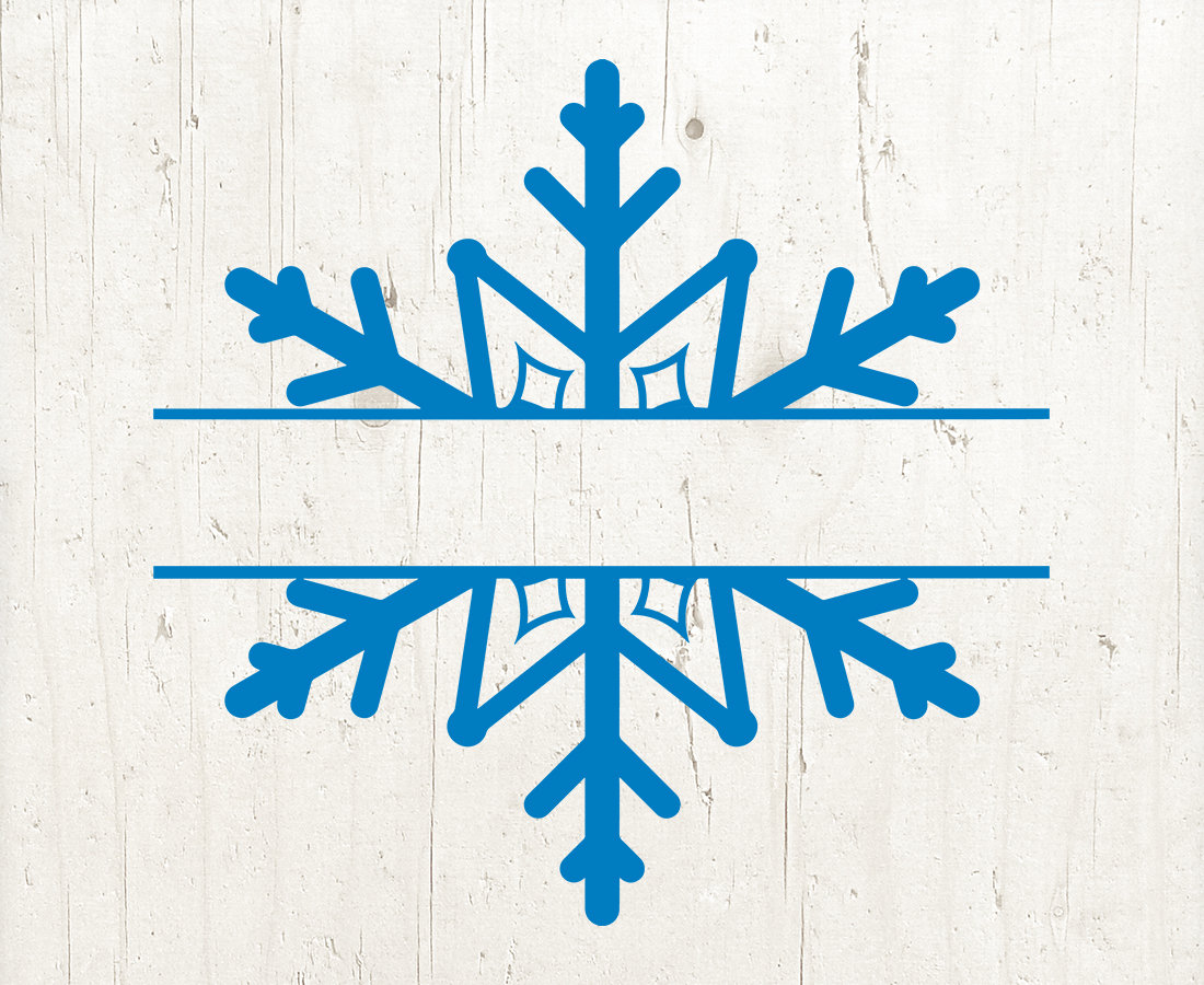 Split Snowflake SVG Snowflake Name Svg Christmas Svg - Etsy