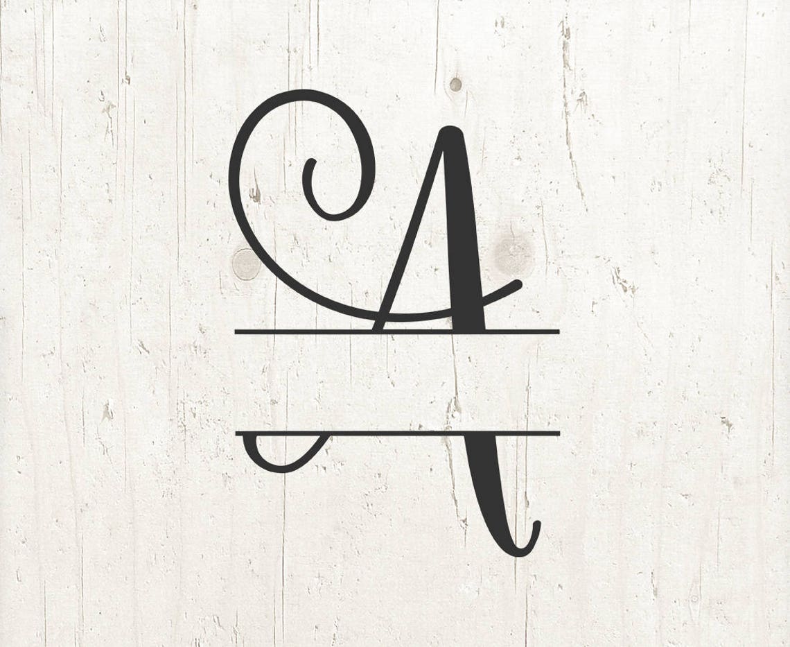 Split Monogram File Split Monogram Letters Split Monogram - Etsy