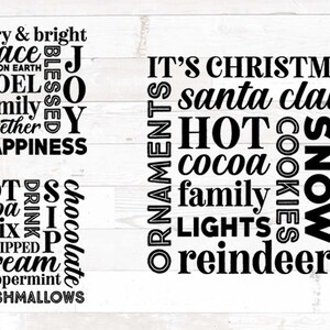 Christmas Subway Art SVG Cut File: Holiday Sign Designs (digital ...