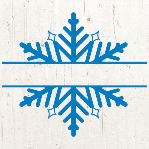 Split Snowflake SVG Snowflake Name Svg Christmas Svg - Etsy