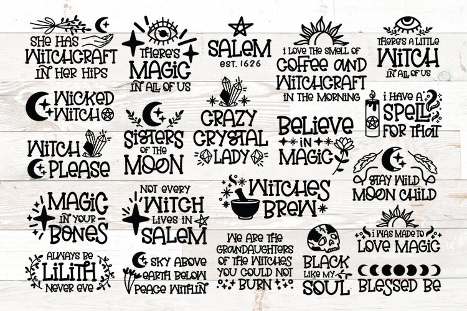 Wiccan SVG Bundle Wicca Svg Witch Halloween Svg Bundle - Etsy