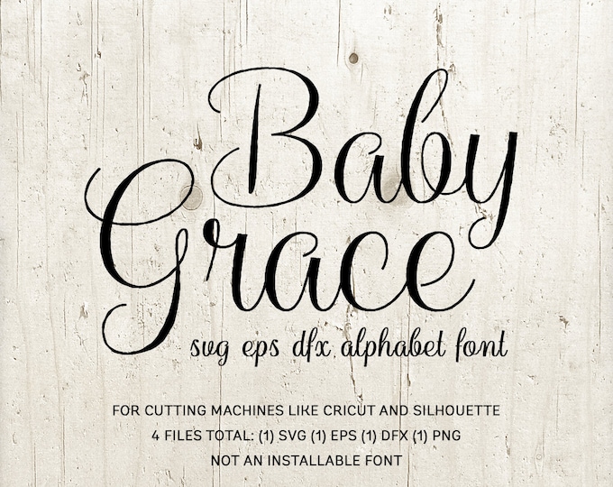 Cursive Script Alphabet Font SVG, Calligraphy Font SVG, Handwritten ...