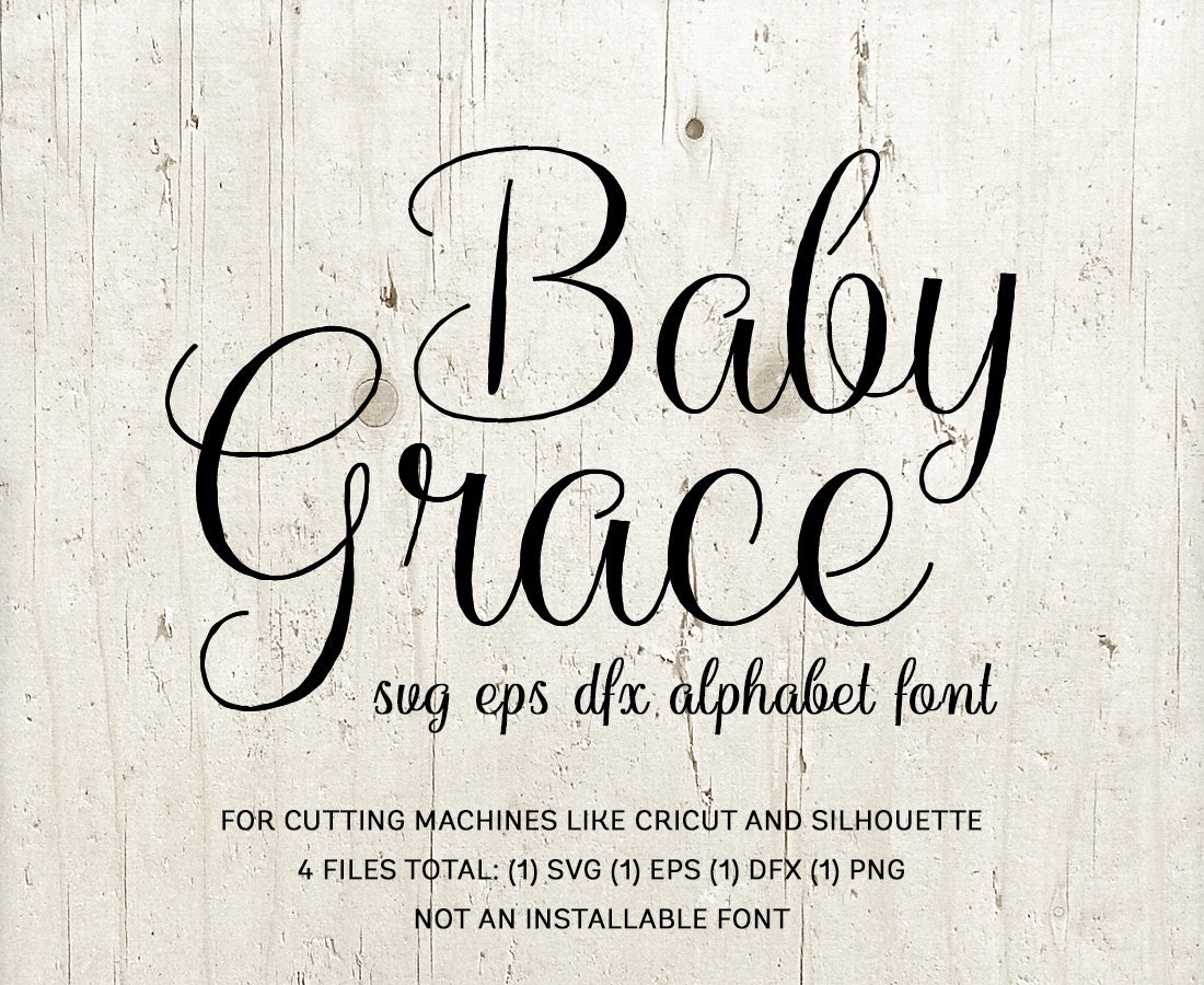 Alphabet Font SVG Calligraphy Font SVG Handwritten Script - Etsy Canada