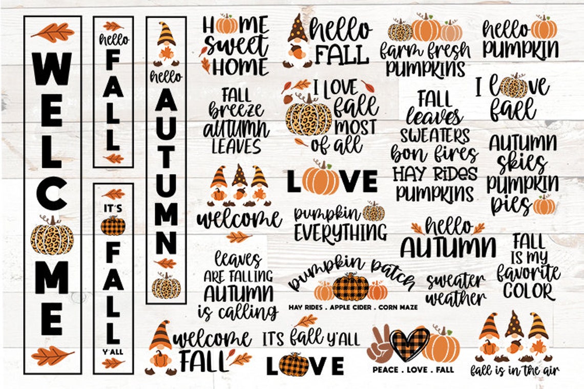 Huge Fall Svg Bundle Fall Svg Files Svg Files for Cricut | Etsy
