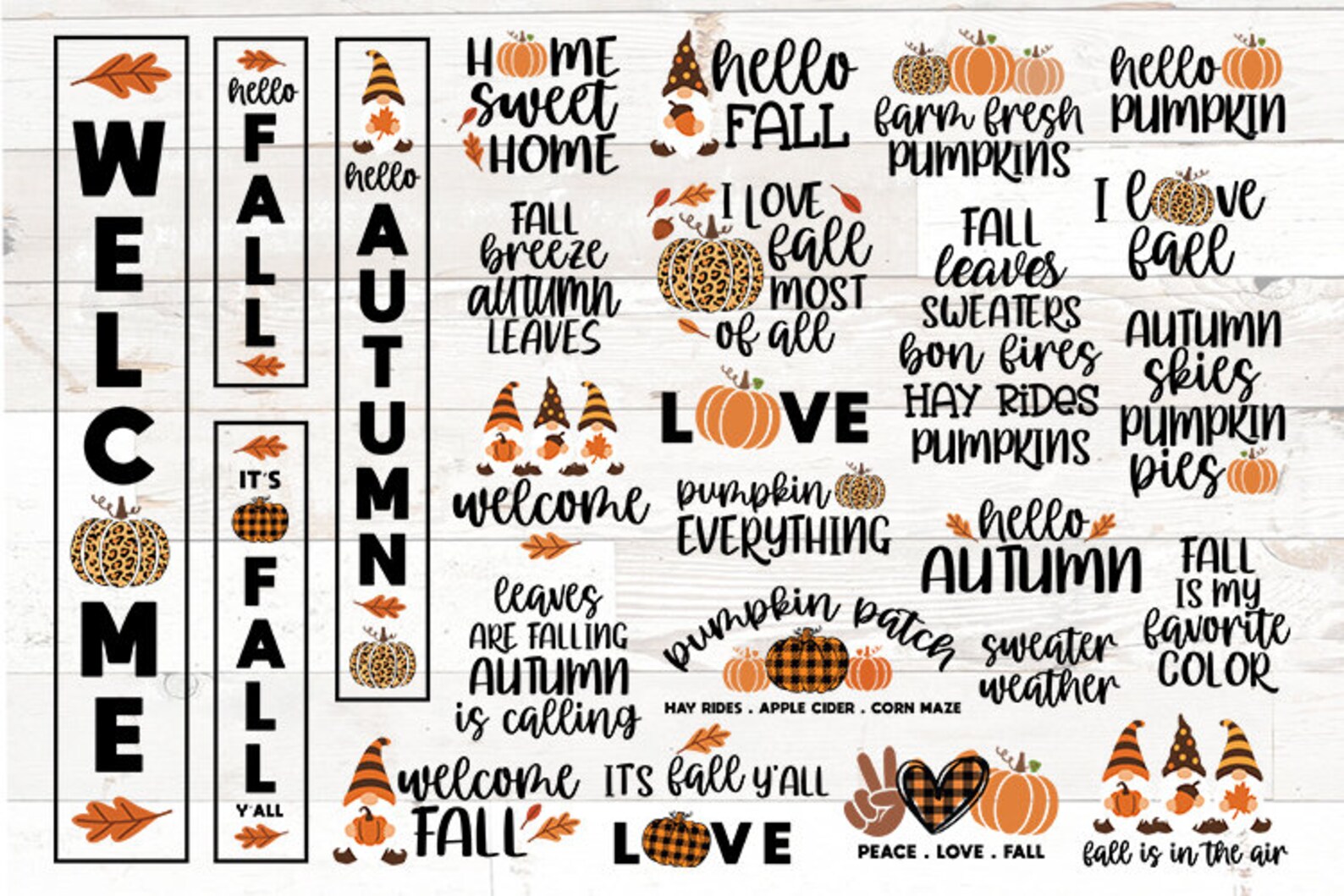 Huge Fall Svg Bundle Fall Svg Files Svg Files for Cricut | Etsy