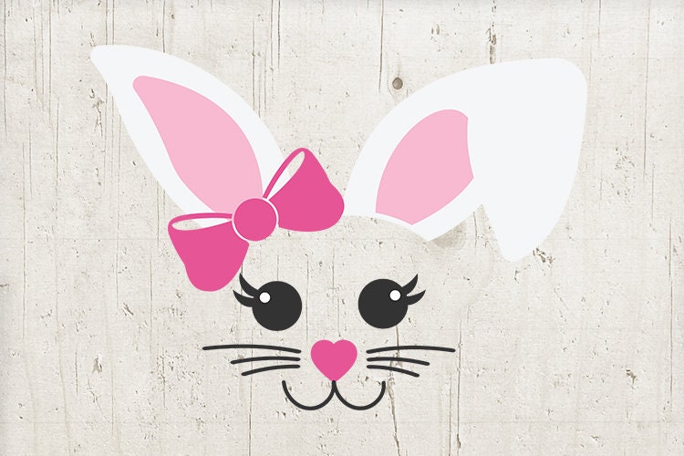 Girl Easter Bunny SVG EPS JPG Png Dfx Digital Download Cute - Etsy