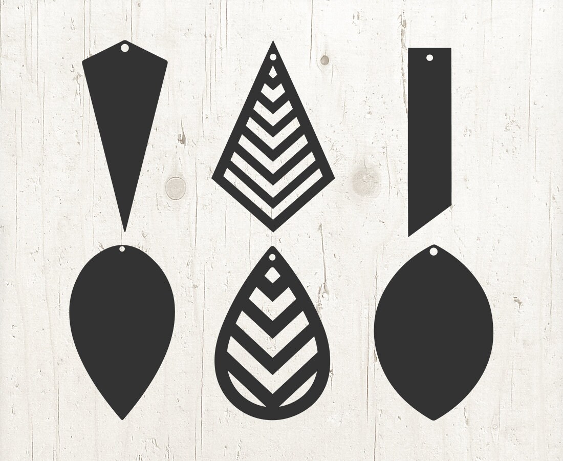 Earring SVG Files Earring Svg Bundle Tear Drop Earring | Etsy