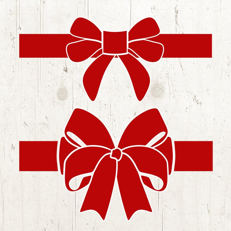 Christmas Bow Svg - Etsy