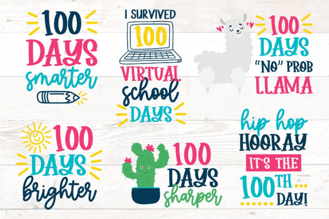 100 Days Smarter SVG, 100 Days of School Svg, Svg Bundle, School Bundle ...