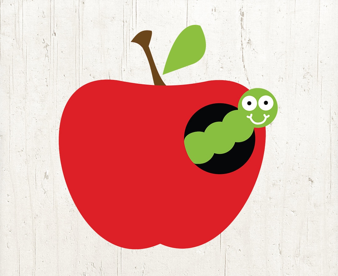 Book Worm Apple Svg, Back to School SVG, School Svg, Apple Svg, Teacher ...