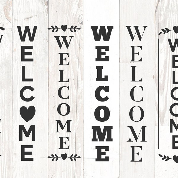 Vertical Welcome Svg - Etsy