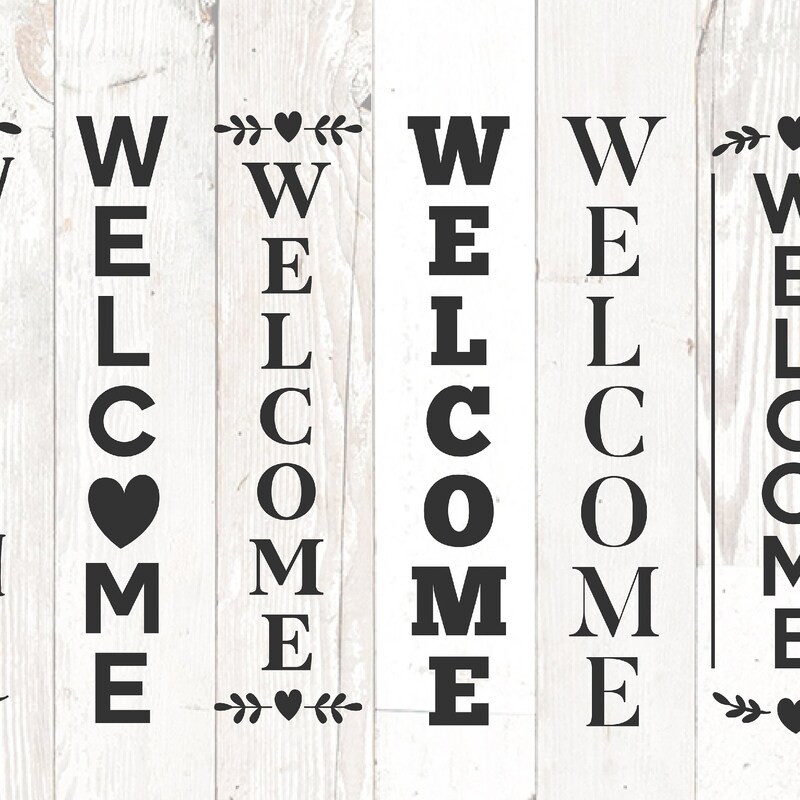 Vertical Welcome Svg - Etsy