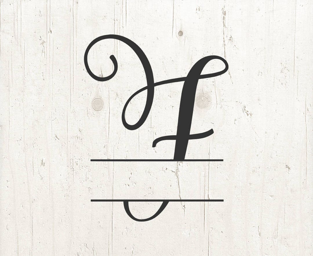 Split Monogram Letters, Split Alphabet Svg Files, Letter F SVG, Font ...