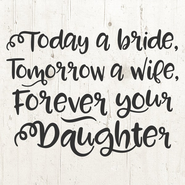 Today a Bride Tomorrow a Wife - Etsy