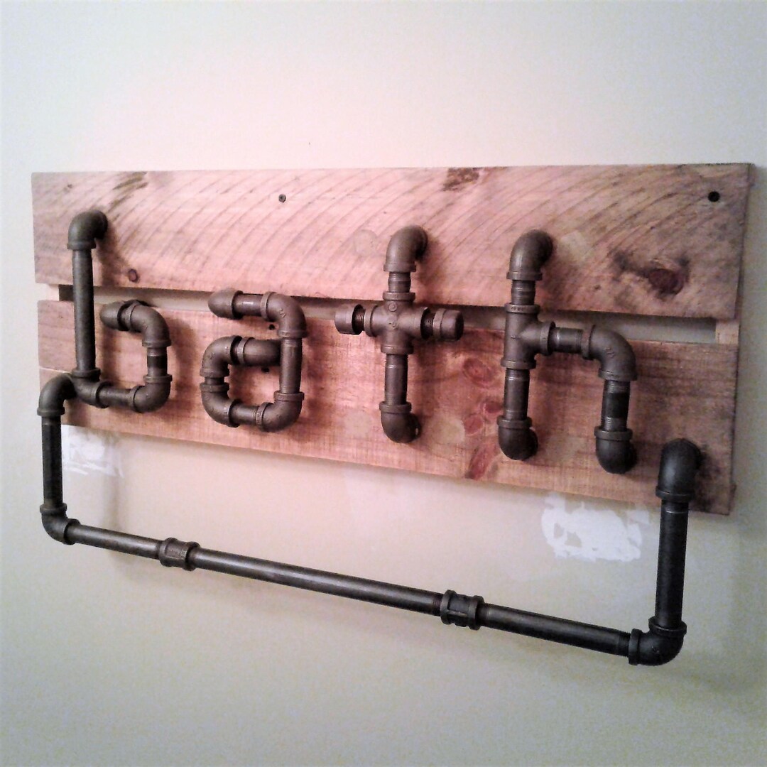 Industrial Bath Steel Pipe Sign - Etsy