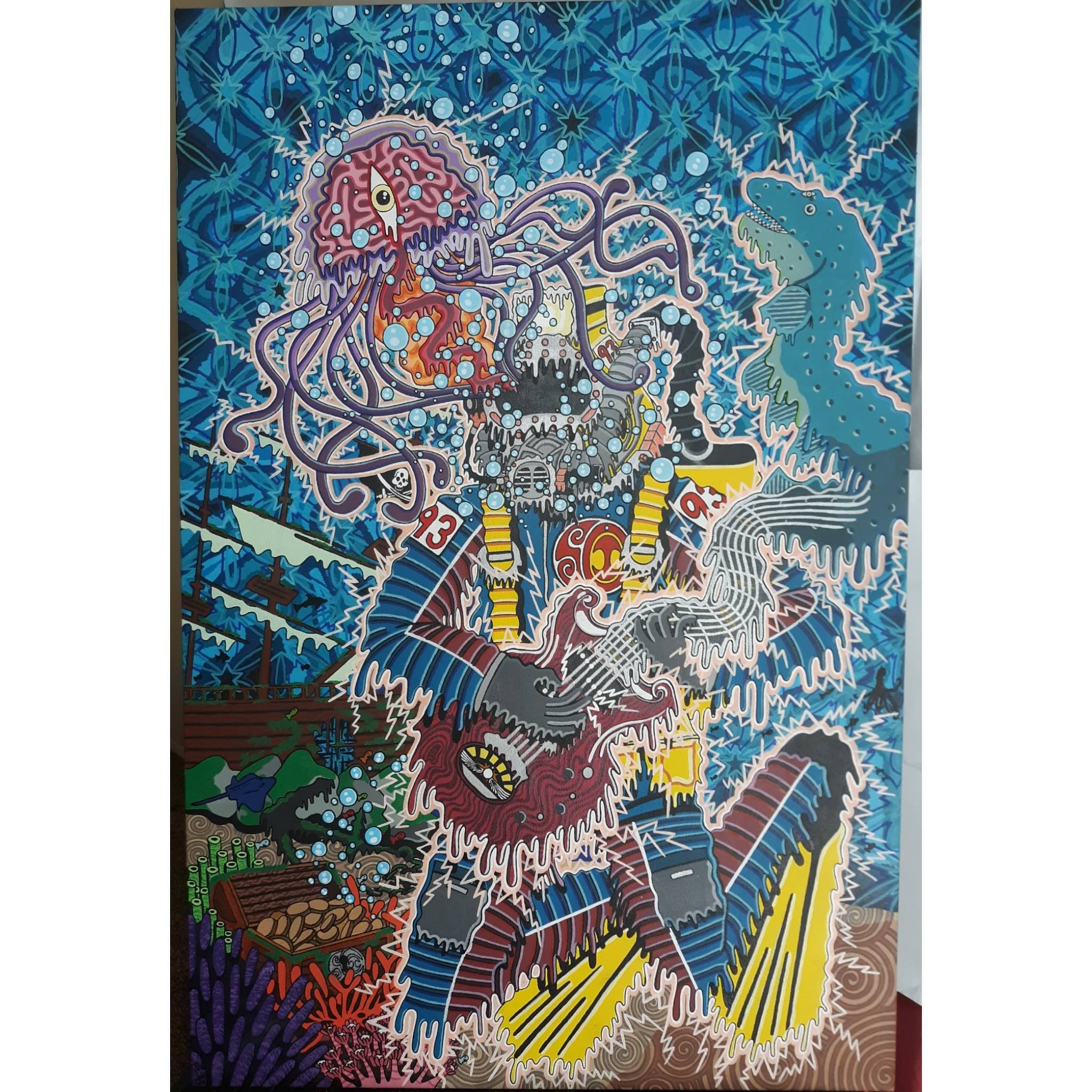 String Cheese Incident Artwork - Psychedelic Painting - Deep Sea Design ...