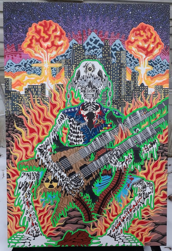 Megadeth Artwork Psychedelic Art Visionary Painting | Etsy