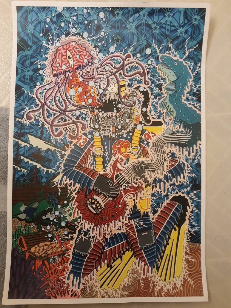 String Cheese Incident Artwork - Psychedelic Painting - Deep Sea Design ...