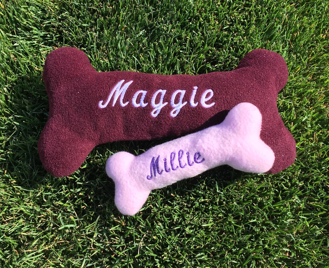 Personalized Embroidered Dog Bone Stuffed Pillow-great Gift for Dog ...