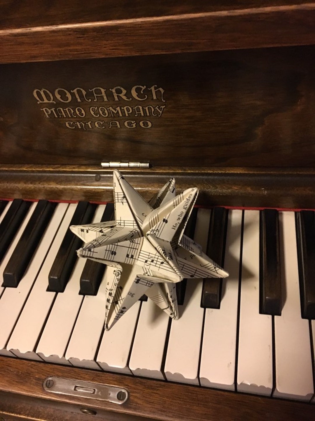 2 Handmade Paper Stars- Made With Folded Origami Only No Glue or Tape ...