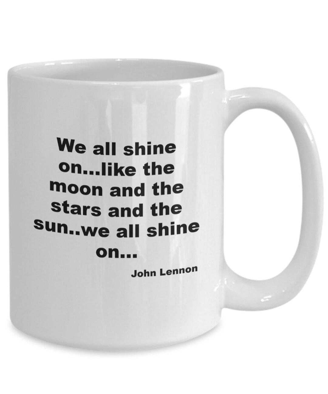 We All Shine on Song by John Lennon on a Mug, Perfect Gift for Music ...