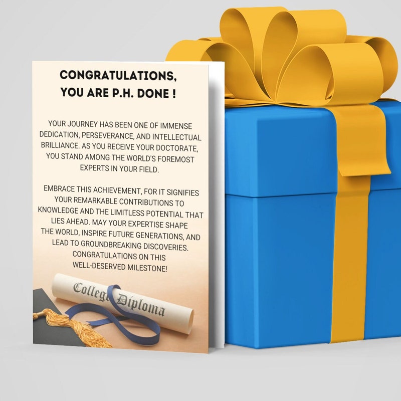 Phd Graduation Card - Etsy