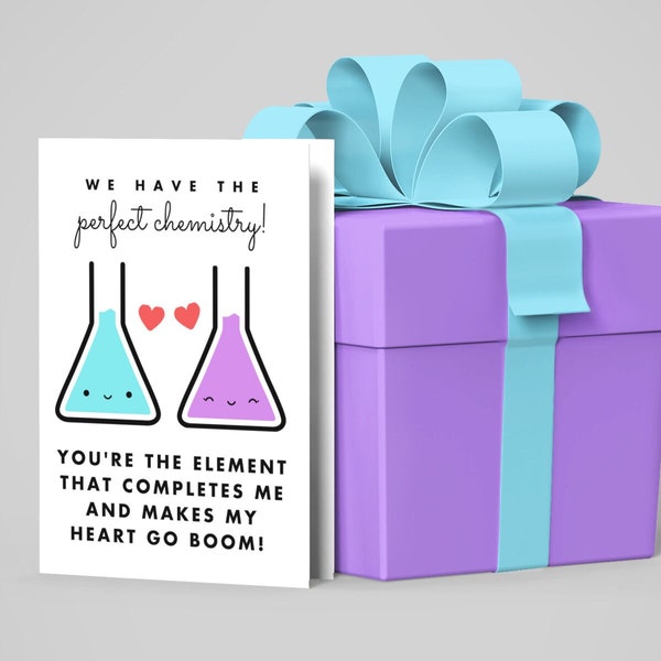 Chemistry Love Card - Etsy