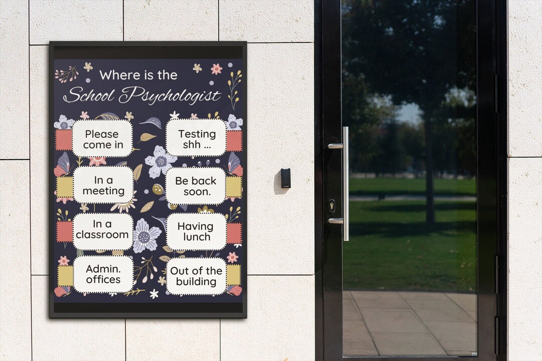 Where is the School Psychologist Door Sign, Back to School, Instant ...