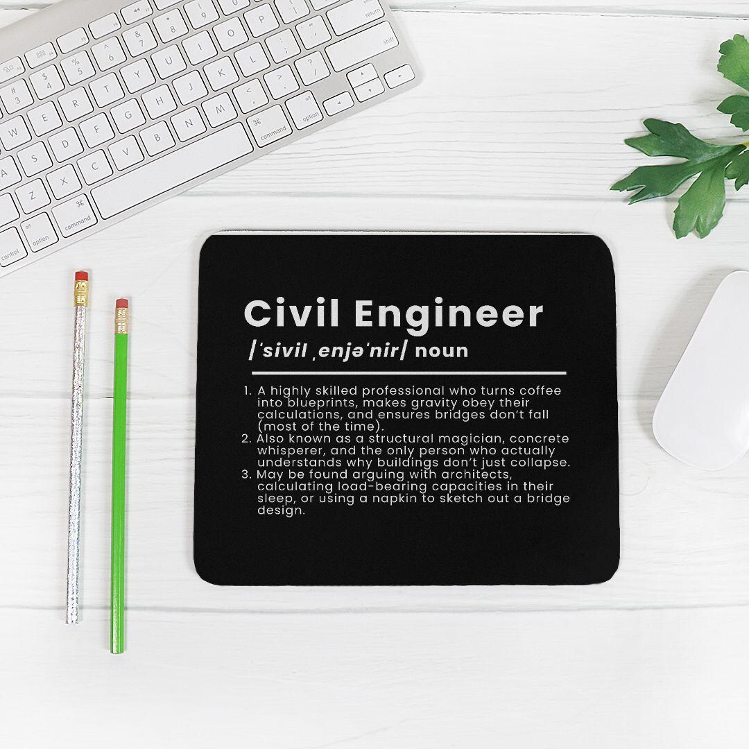 Civil Engineer Mouse Pad (rectangle), Funny Birthday Office Gift for ...