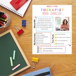 Meet the Therapist Flyer, Editable Canva Template, Personalized, Back ...