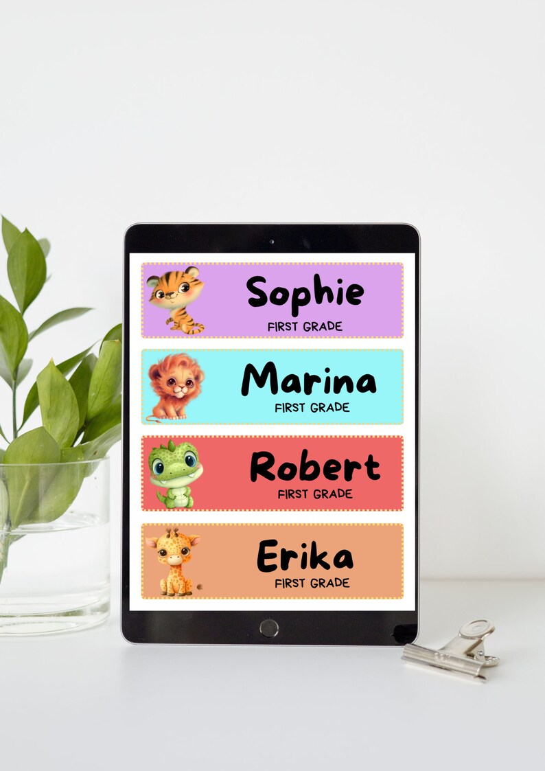 Printable 12 Name Plates, Editable Student Desk Locker Name, Back to ...