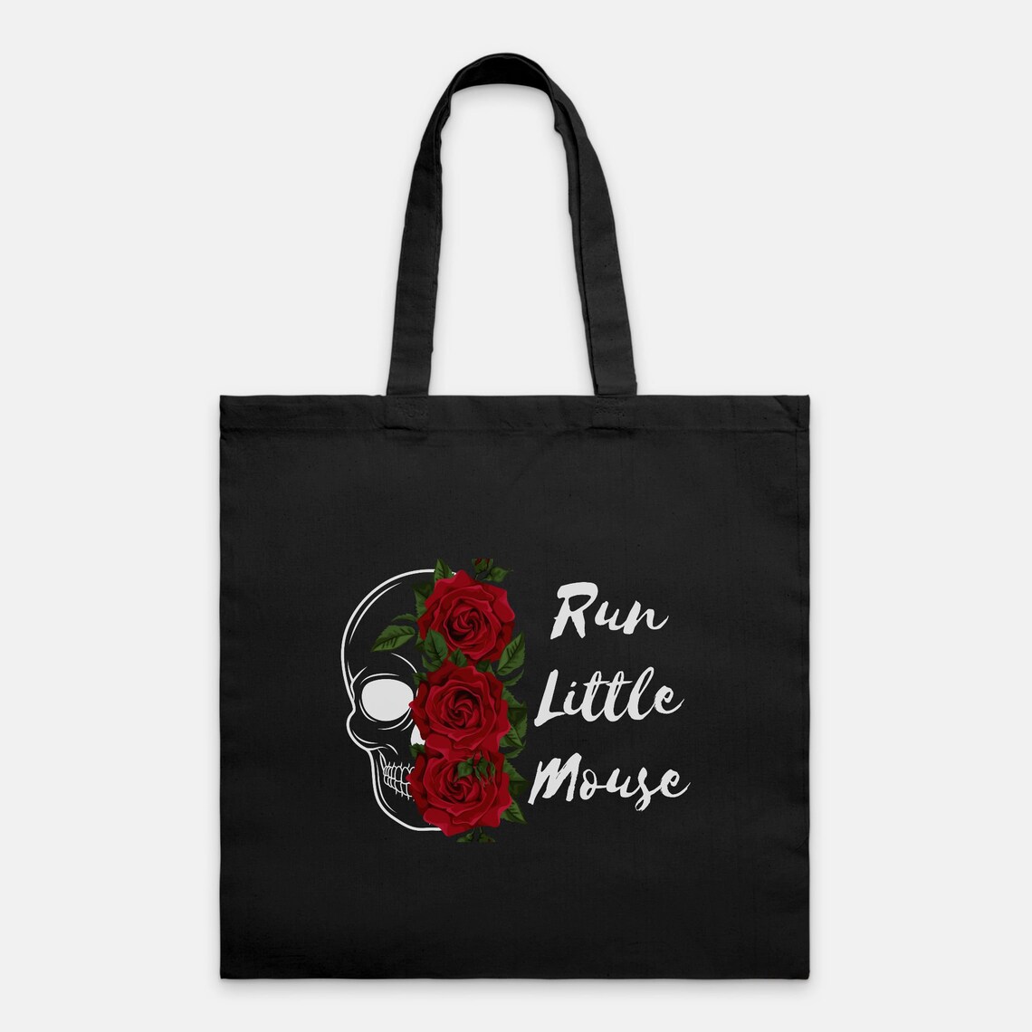 Run Little Mouse Tote Bag Cat and Mouse, Spicy Book Tote Bag, Dark ...