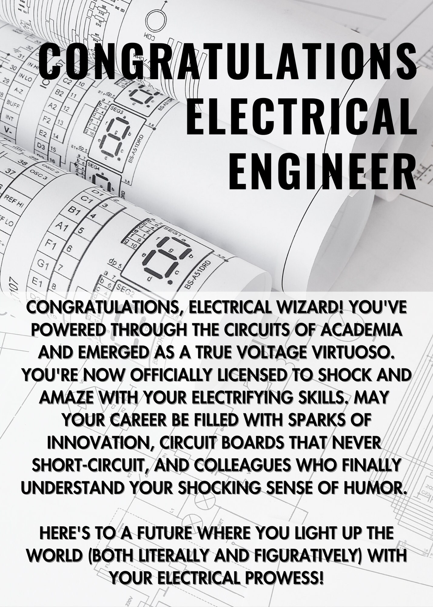 Electrical Engineer Graduation Card, Congratulations Gift, 5x7 - Etsy