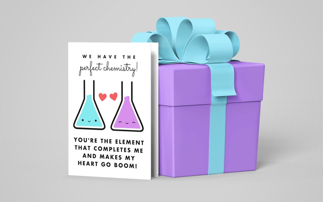 Chemistry Love Card, Anniversary, Birthday Gift, Valentines Day Gift ...
