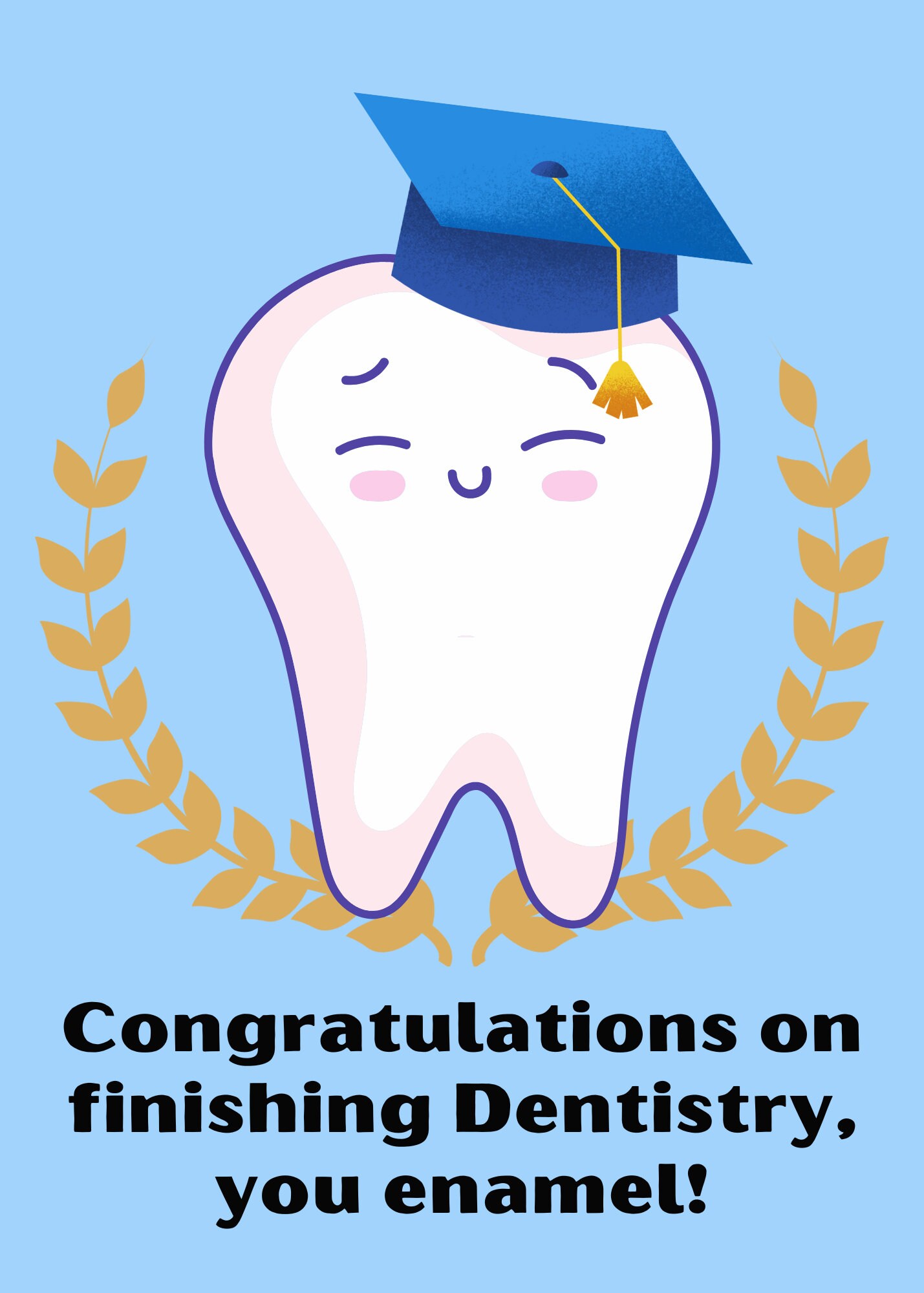 Dentist Graduation Card, Congratulations Student, Dental Hygienist, 5x7 ...