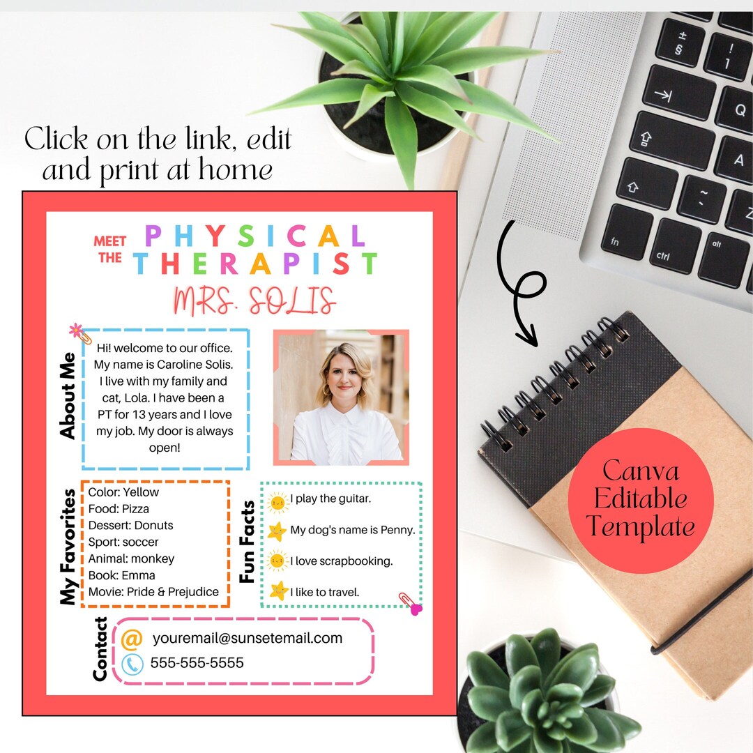 Meet the PT (physical Therapist) Flyer, Canva Template Editable and ...