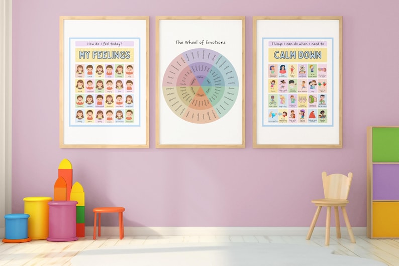 Feelings and Calming Strategies for Kids Digital Print Set, Bundle of 3 ...