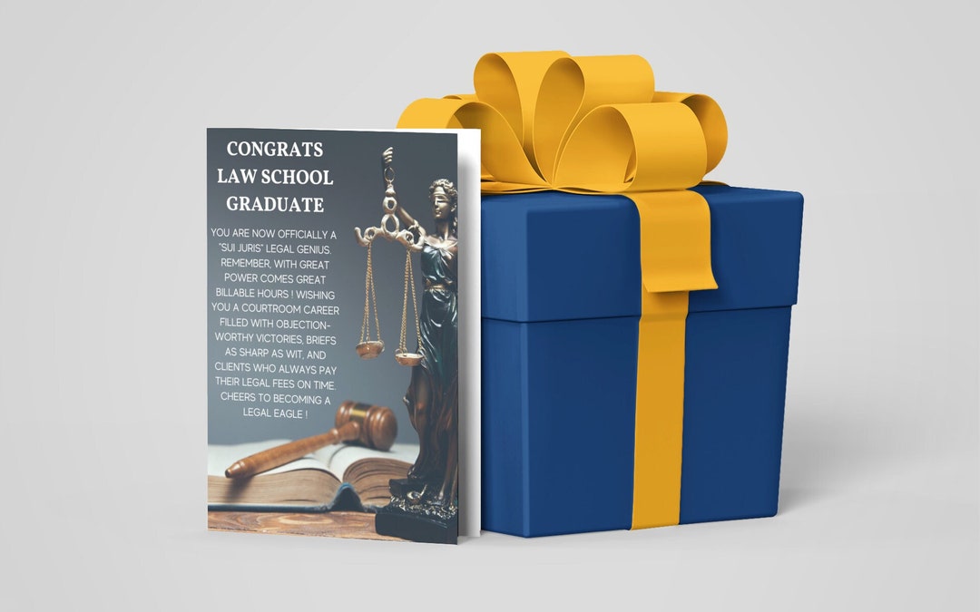 Law School Graduation Card, Lawyer Graduate, Congratulations Gift ...