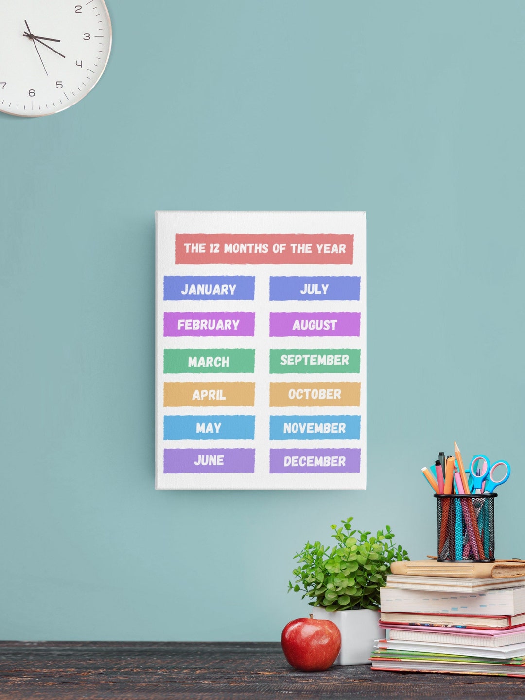 12 Months of the Year in English and Spanish Preschool and - Etsy
