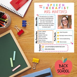 Meet the Speech Therapist Flyer, Canva Template Editable and ...