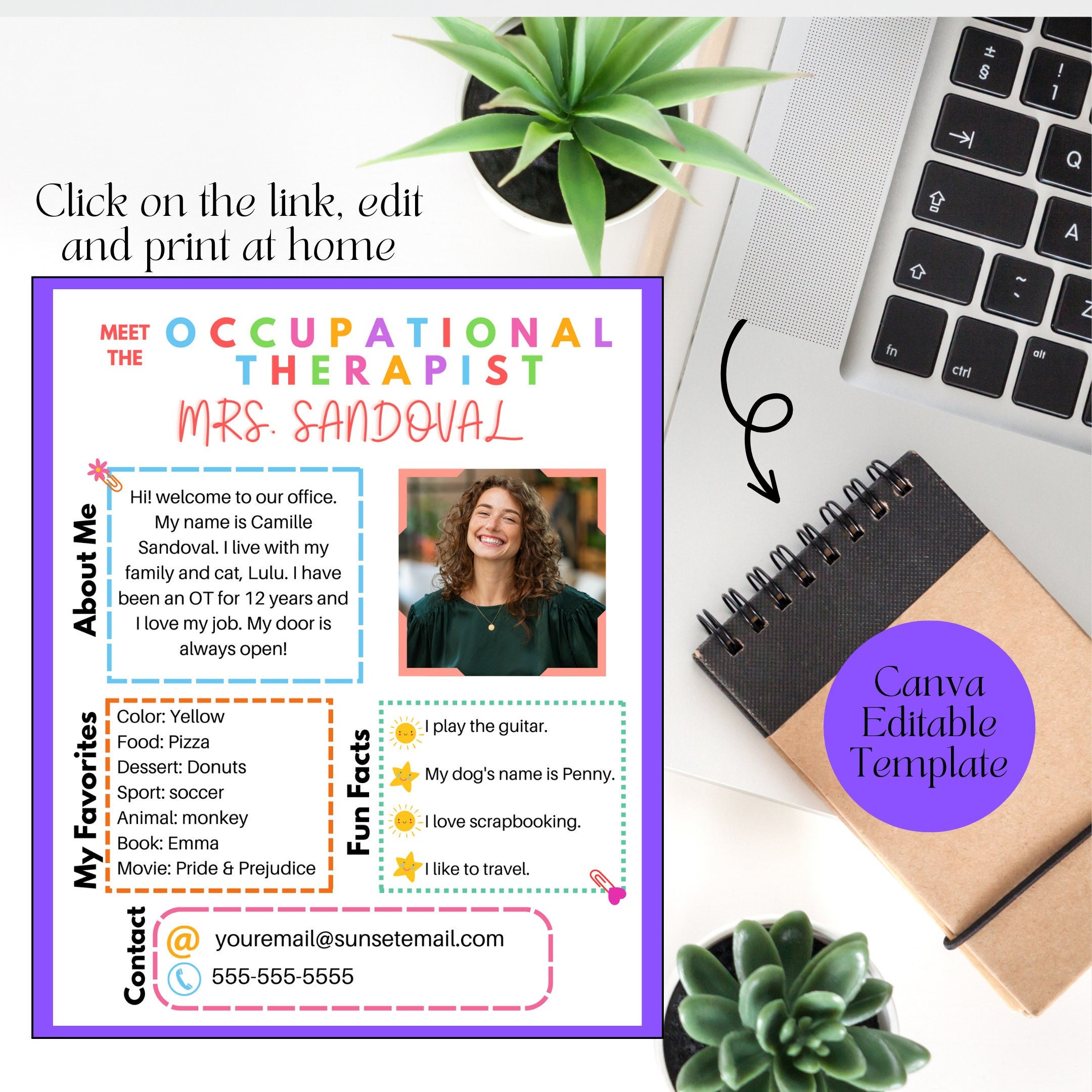 Meet the OT (occupational Therapist) Flyer, Pediatric OT, Its Me Hi ...