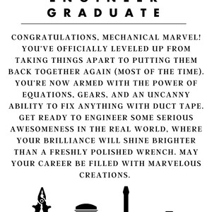 Mechanical Engineer Graduation Card, Congratulations Gift, College ...