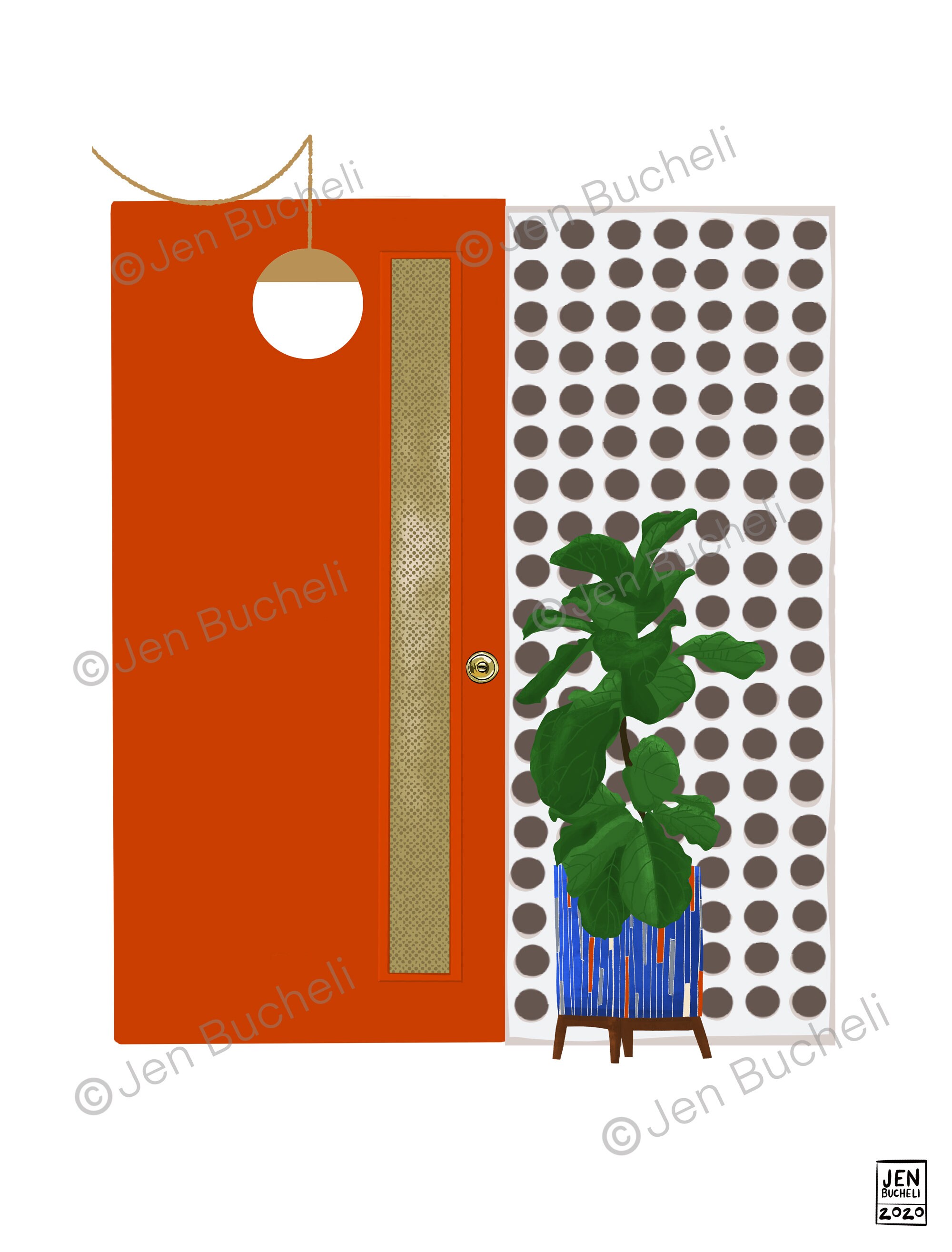 Mid Century Modern Doors Cards W/envelopes Set of 6 Mod - Etsy